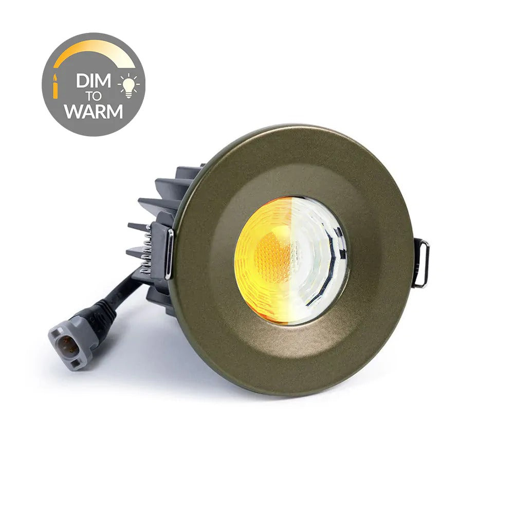 Soho Lighting Bronze CCT Dim To Warm LED Downlight Fire Rated IP65 ...
